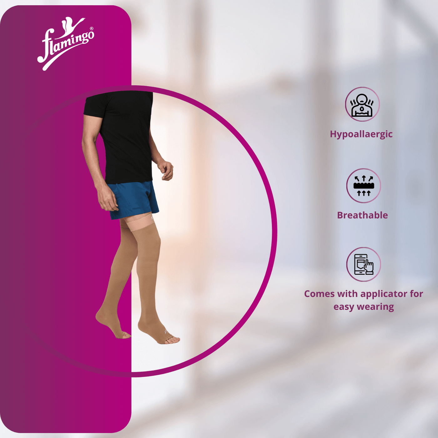 Flamingo Medical Compression Stocking Above Knee